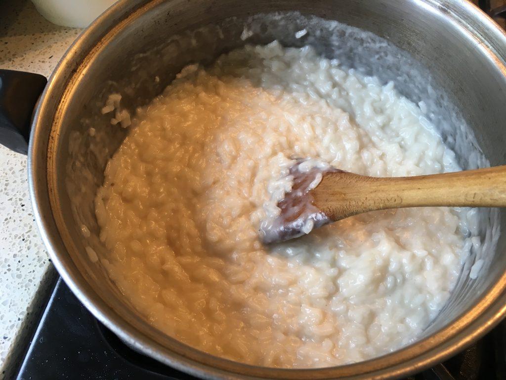 Coconut Rice Pudding with Banana - Cauldrons and Cupcakes