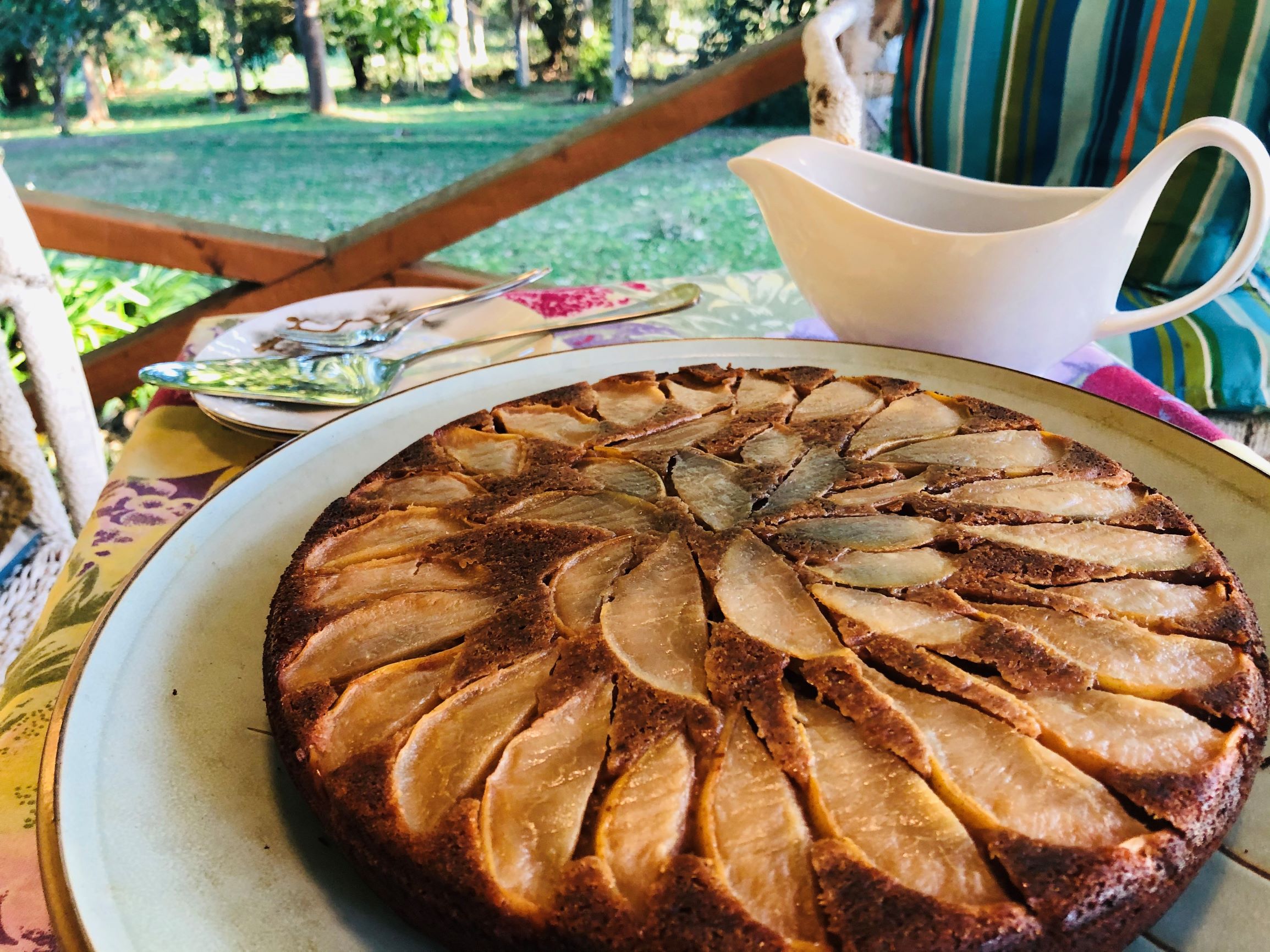 Nola's Ginger Pear Date and Cake with Caramel Sauce - Cauldrons and ...