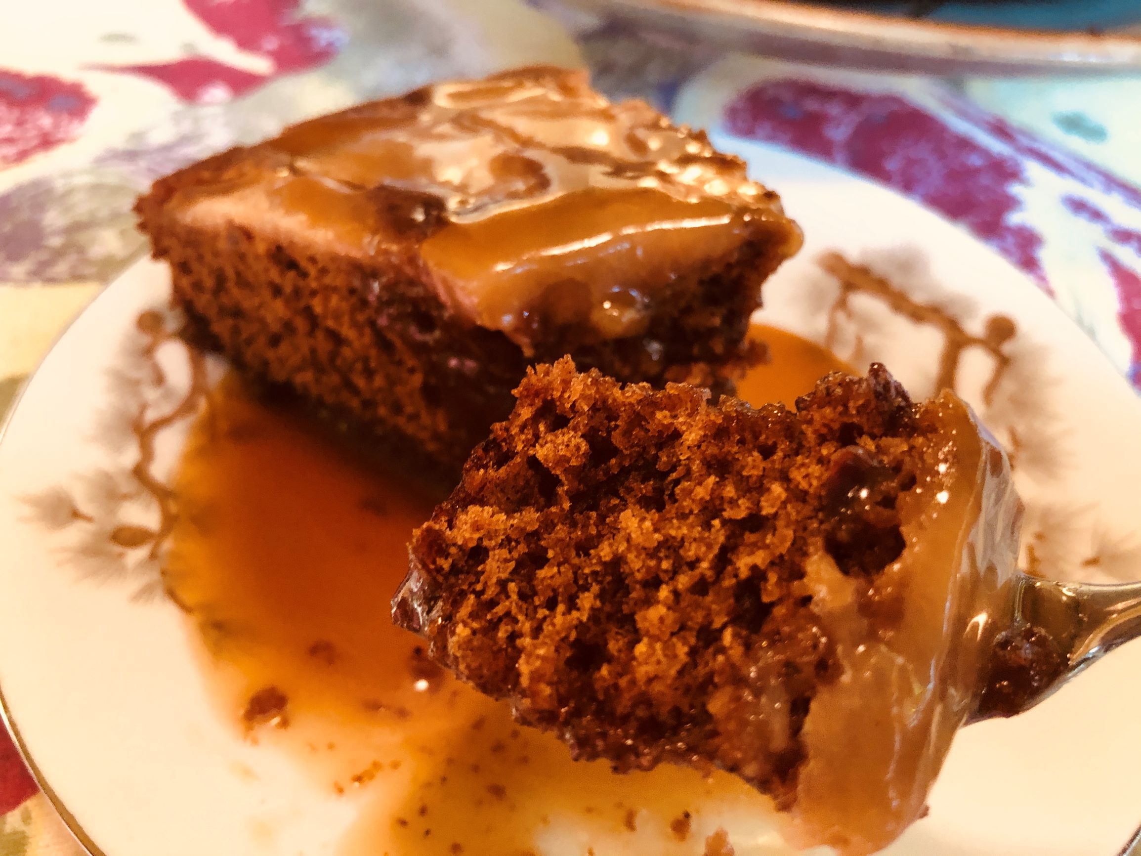 Nola's Ginger Pear Date and Cake with Caramel Sauce - Cauldrons and ...